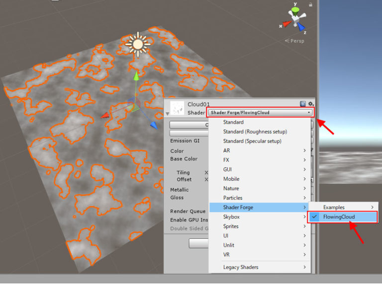Creating a flowing clouds animation using ShaderForge | STYLY