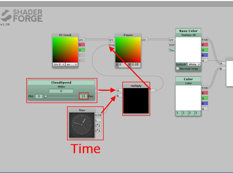 Creating a flowing clouds animation using ShaderForge | STYLY