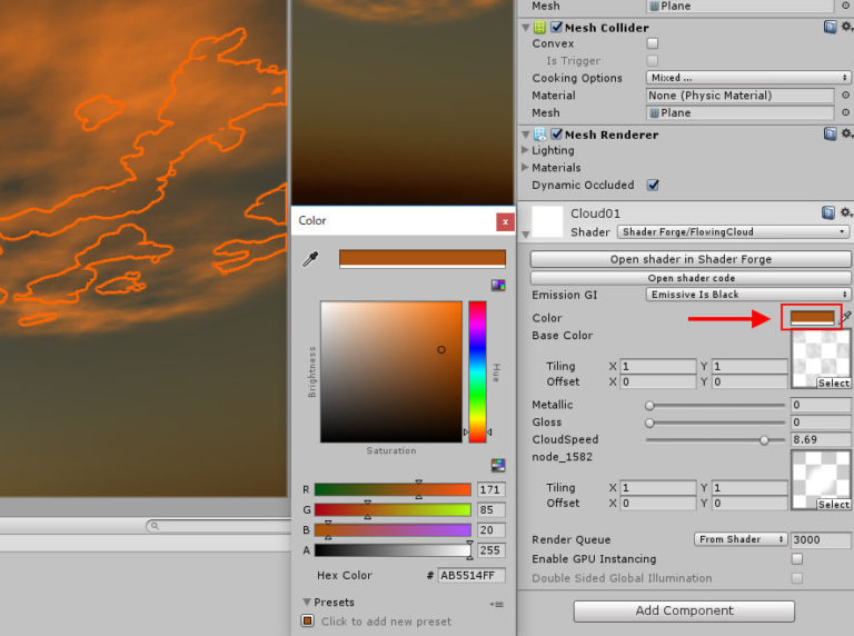 Creating a flowing clouds animation using ShaderForge | STYLY
