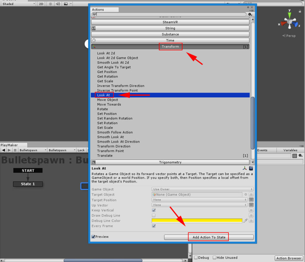 Unity Playmaker Make A Slow Motion Function Make A Bullet Move Styly