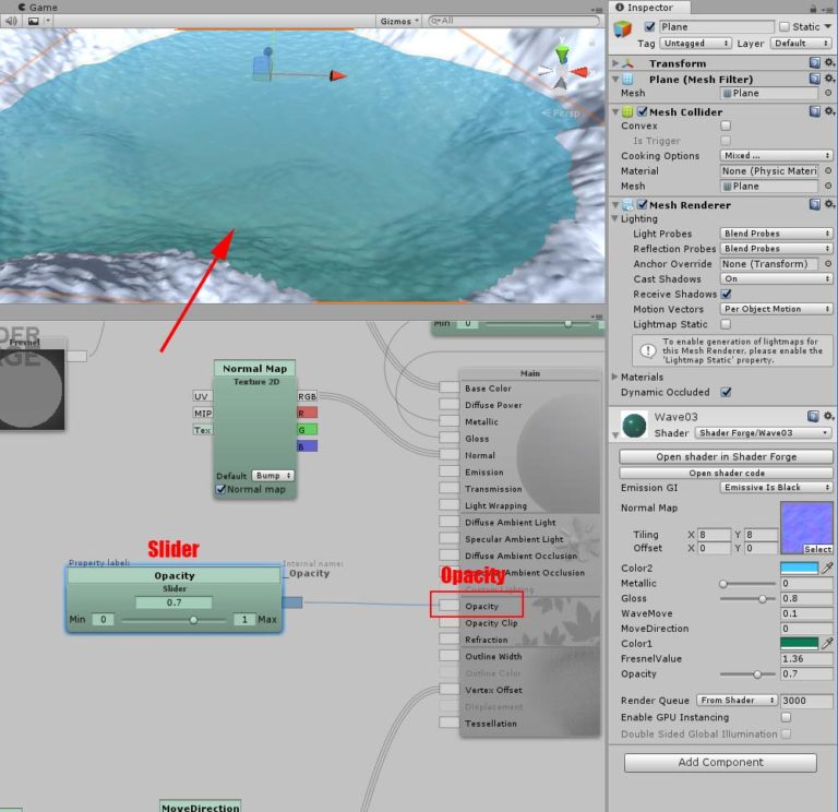 UnityのShaderforgeで上下に動く水面を作る | STYLY