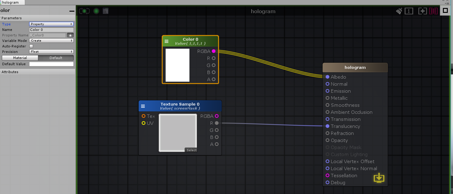 Creating the Hologram Indicator Part 3: Using the Amplifier Shader and ...