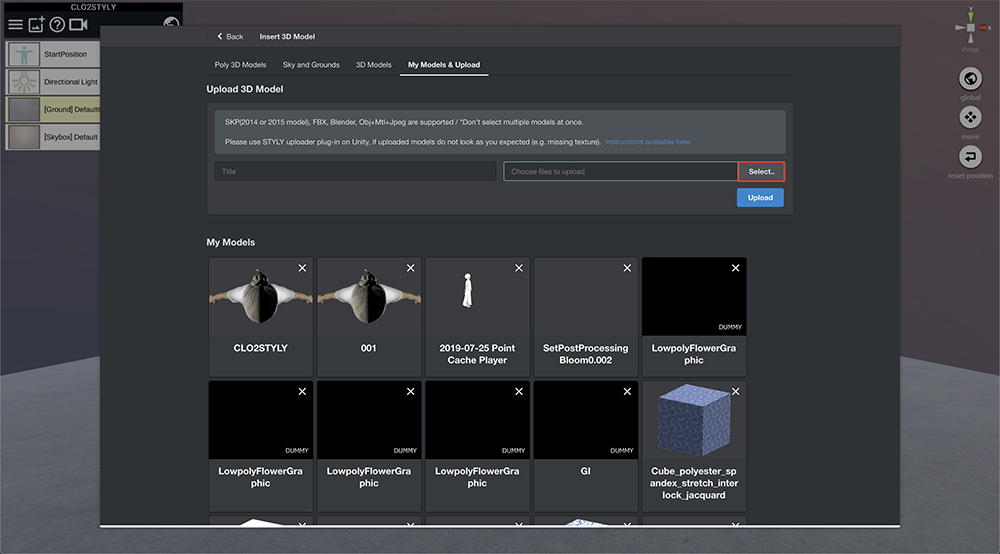 [CLO/3D] How to Export a Model and Upload to STYLY | STYLY