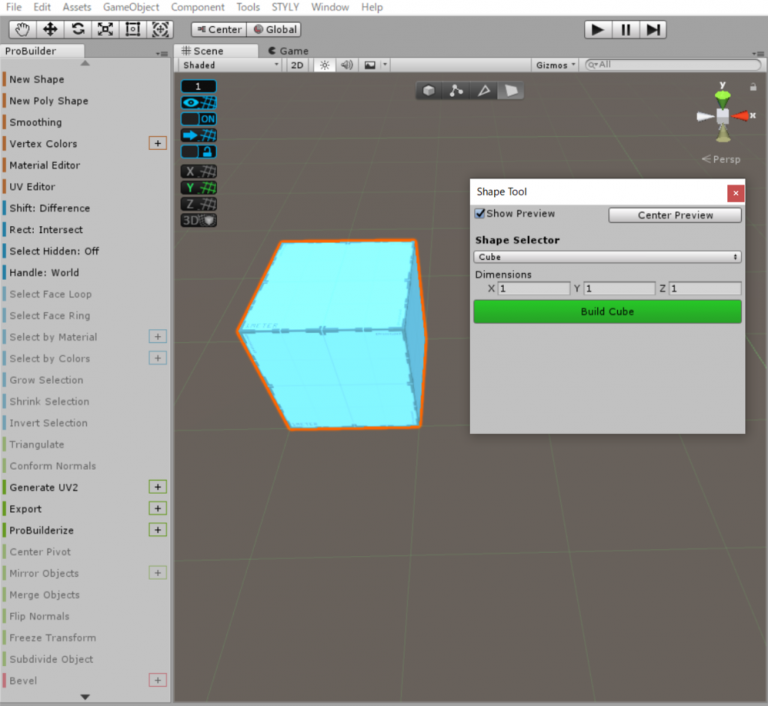 [Unity] Creating a Simple House with ProBuilder | STYLY