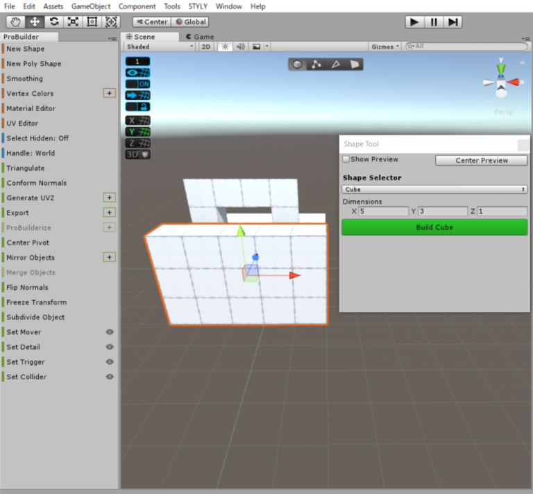 [Unity] Creating a Simple House with ProBuilder | STYLY