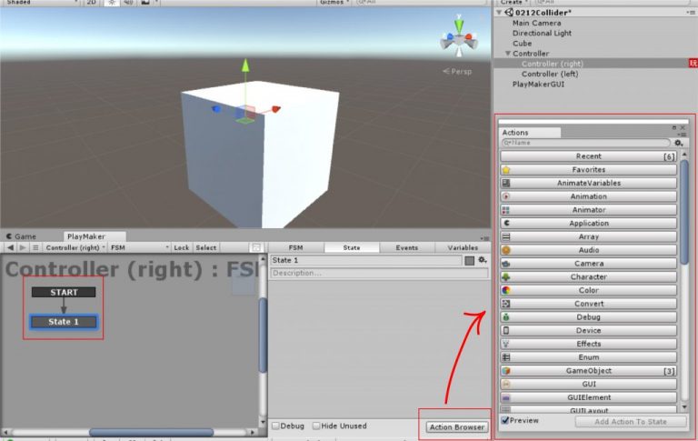 [Unity/Playmaker] How to make the controller collide with the 3D model and move 3D model | STYLY