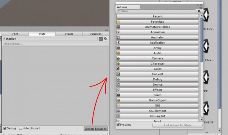 [Unity/Playmaker] How to generate an event by entering a button while the controller is touching ...