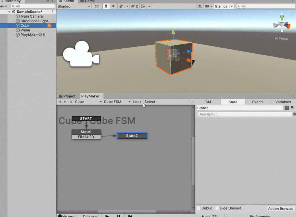 Making Your First Game Using PlayMaker ”2” - Basic Operation | STYLY