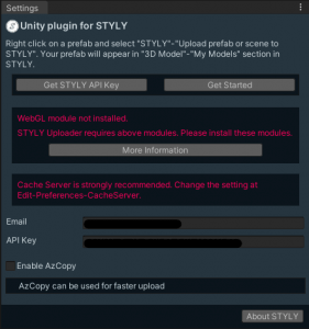 Unity Plugin for STYLY How to resolve the error when uploading | STYLY
