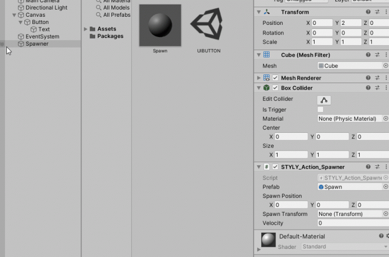 【Unity】UIのボタンを使ってインタラクションSDKと組み合わせる | STYLY