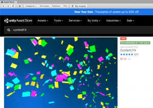 [Unity Assets] How to create confetti with the particle "Confetti FX". | STYLY