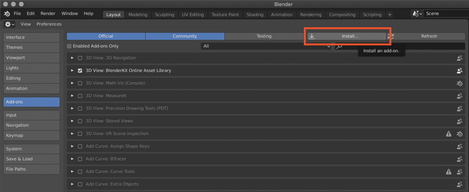 [Blender] How to create a tree with the free add-on "Modular Tree addon ...