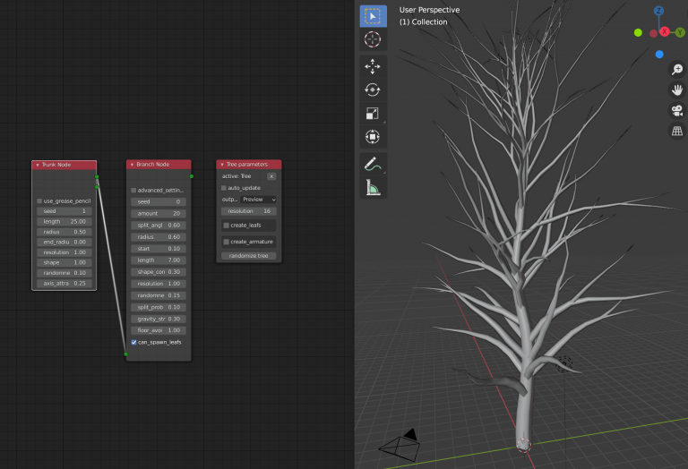 [Blender] How to create a tree with the free add-on "Modular Tree addon" | STYLY