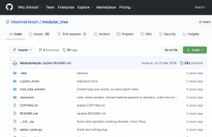 [Blender] How to create a tree with the free add-on "Modular Tree addon ...