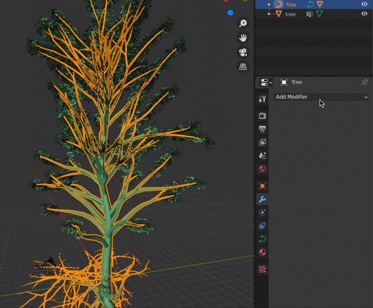 [Blender] How to create a tree with the free add-on "Modular Tree addon ...