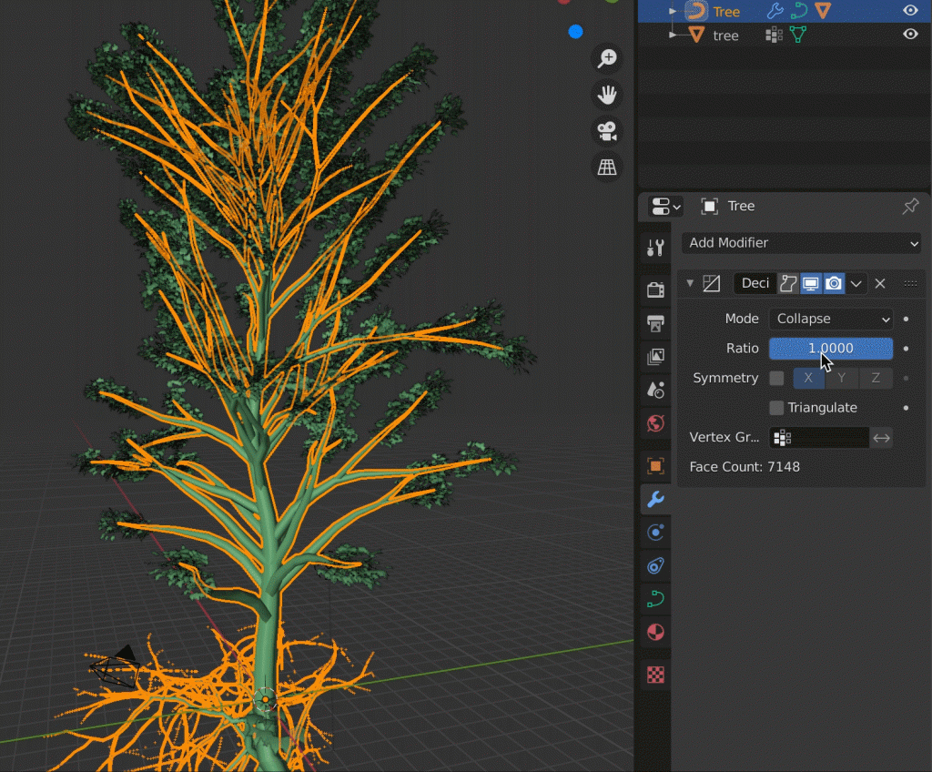 [Blender] How to create a tree with the free add-on "Modular Tree addon" | STYLY