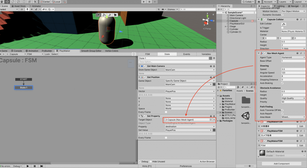 [Unity / NavMesh] Let's play VR game of tag with AI | STYLY