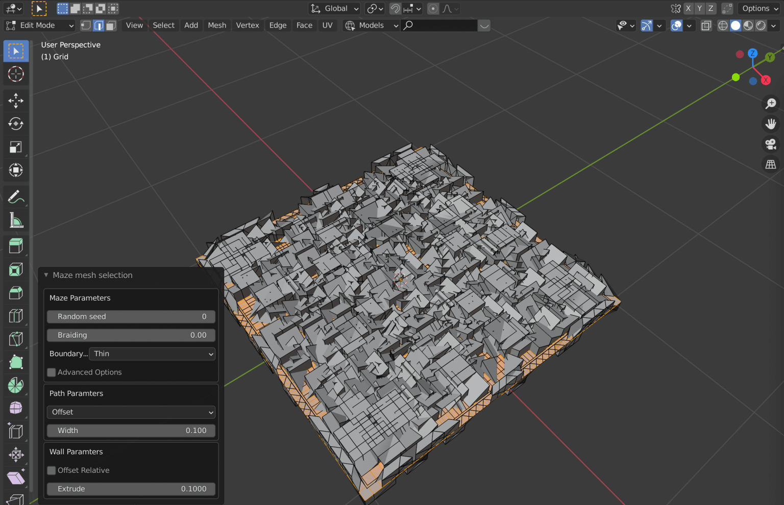【Blender】無料アドオン「Mesh Maze」で迷路を作る方法 | STYLY