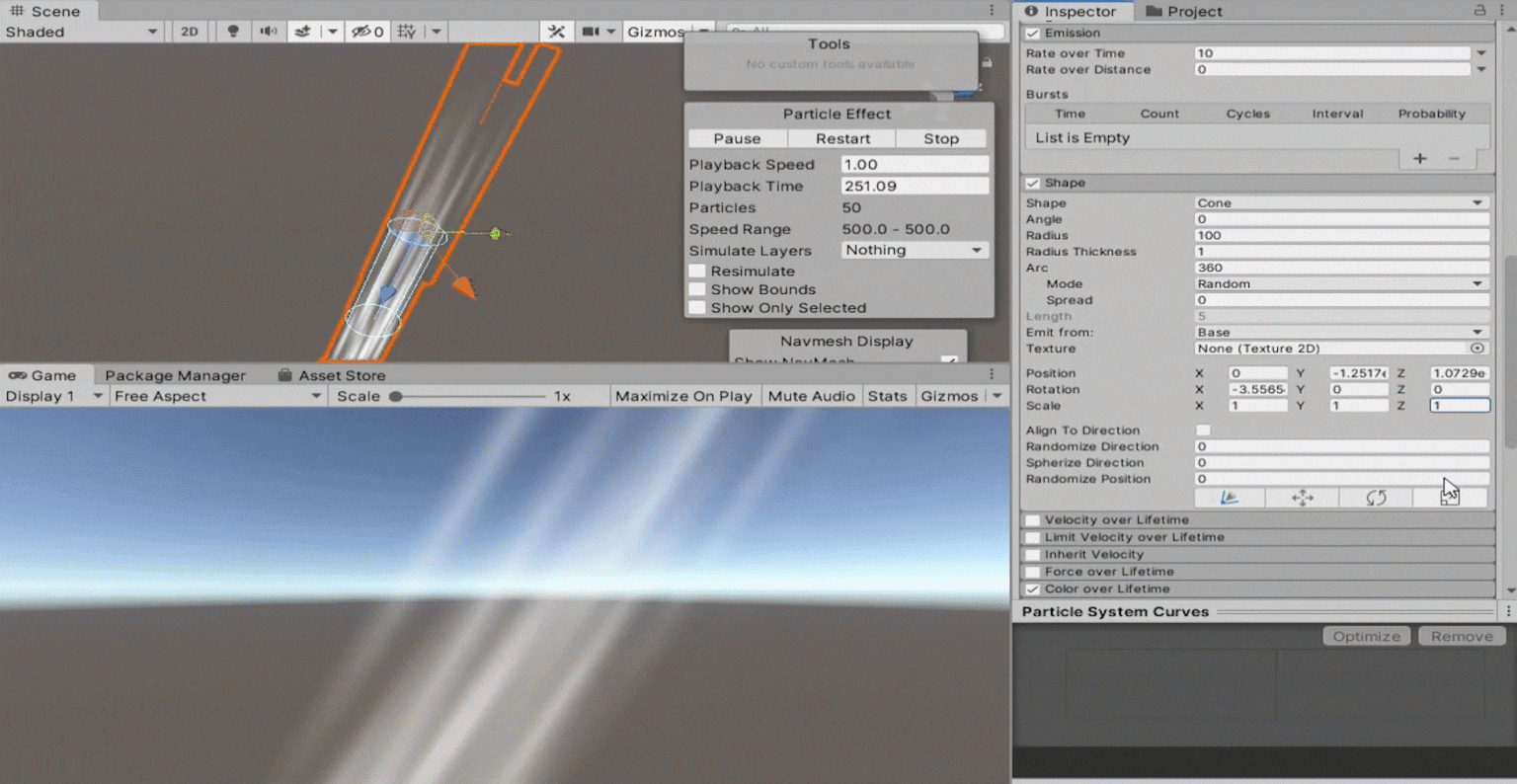 [Unity] Using the particle system to express a God Ray | STYLY