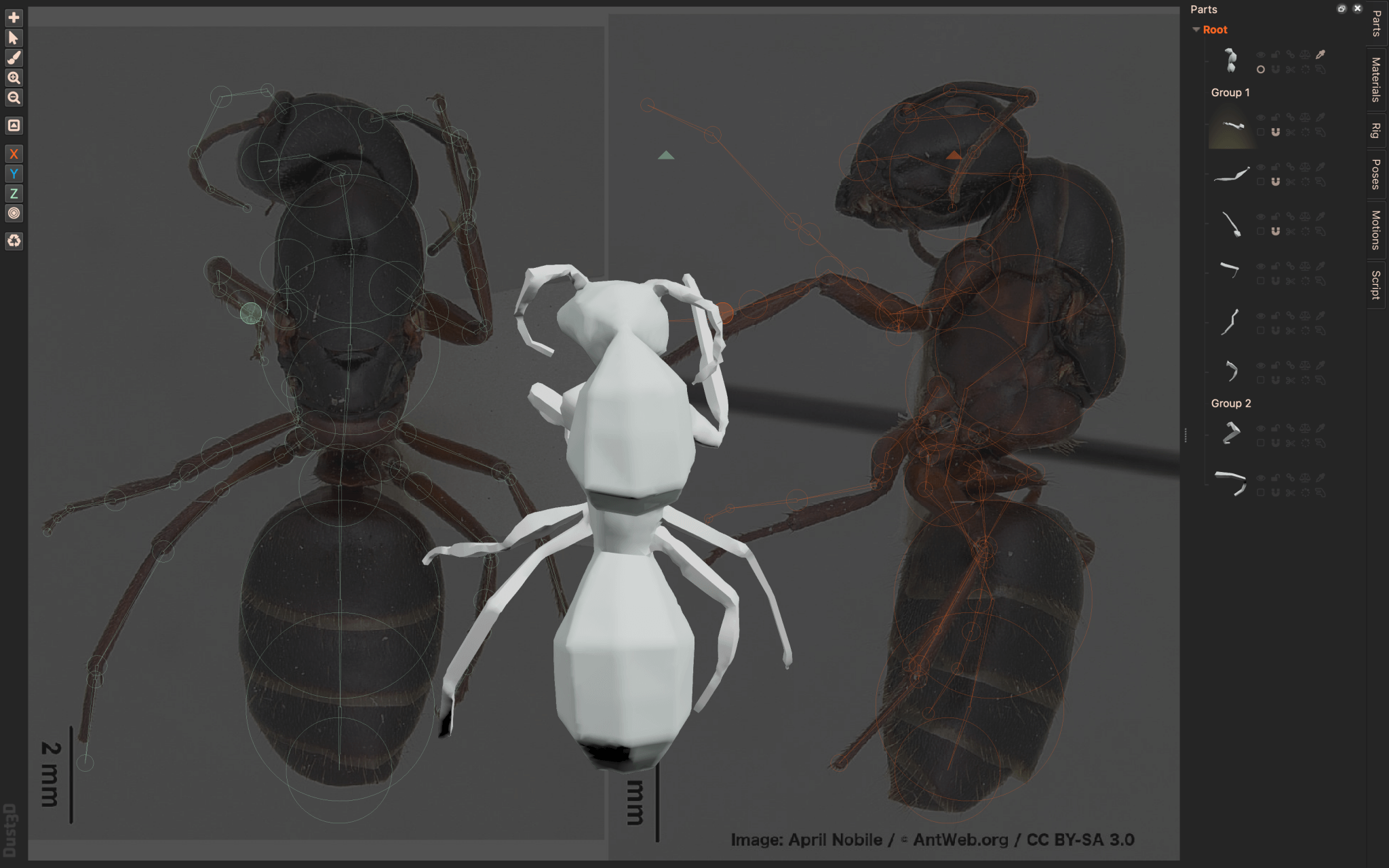 How to download Dust3D and use it to model circles side by side | STYLY
