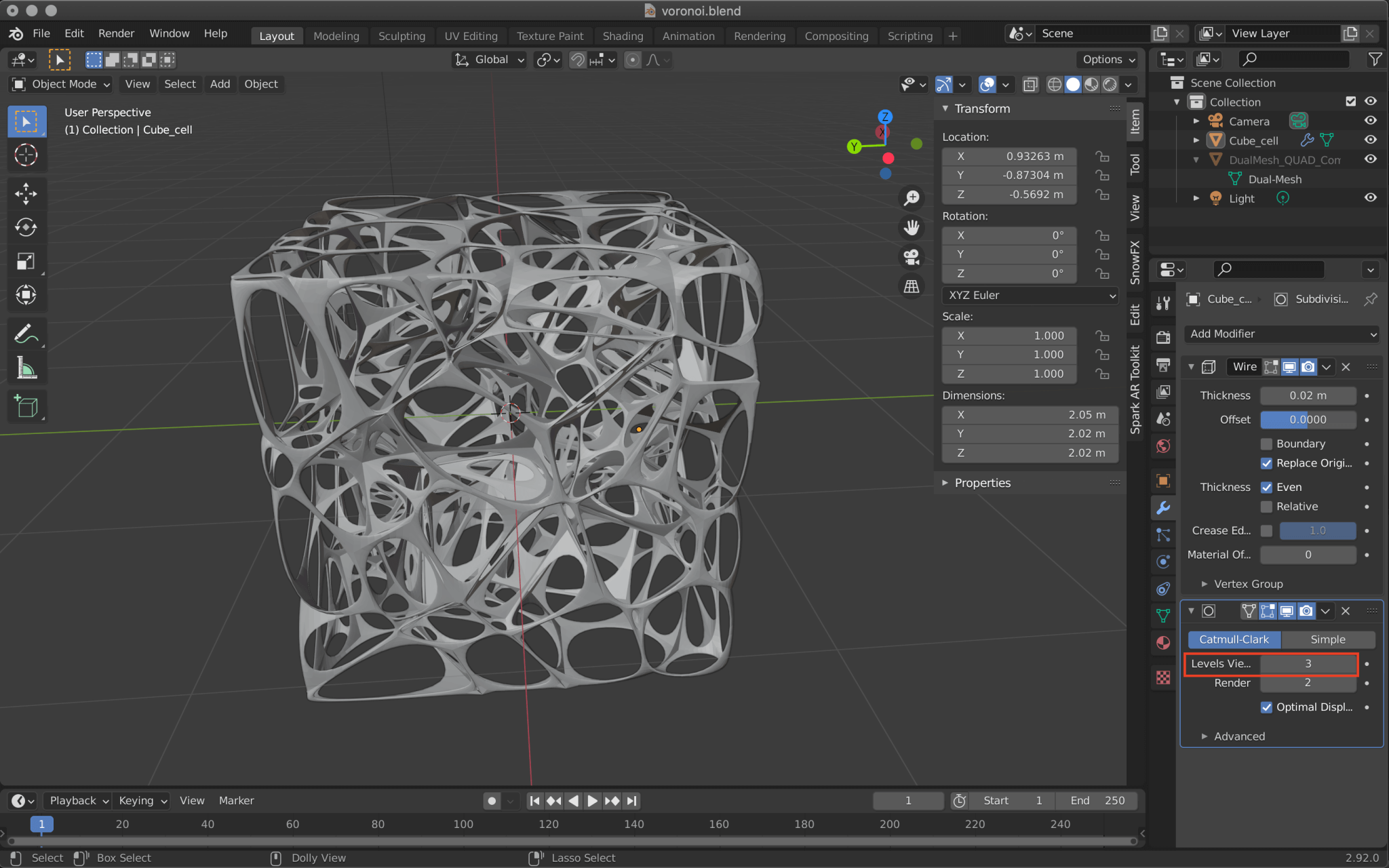 [Blender] How to create objects with Voronoi structure | STYLY