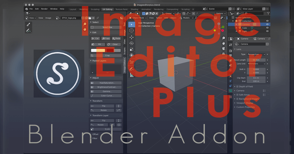 [Blender] How to edit images with the add-on "Image Editor Plus". | STYLY