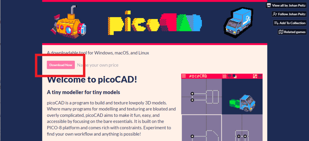 How to make a 3D model of a pixel art with picoCAD | STYLY