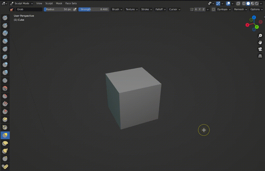 [Introduction to Blender] Basic Sculpting Operations | STYLY