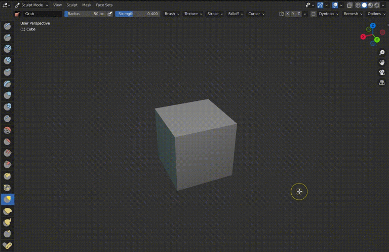 [Introduction to Blender] Basic Sculpting Operations | STYLY