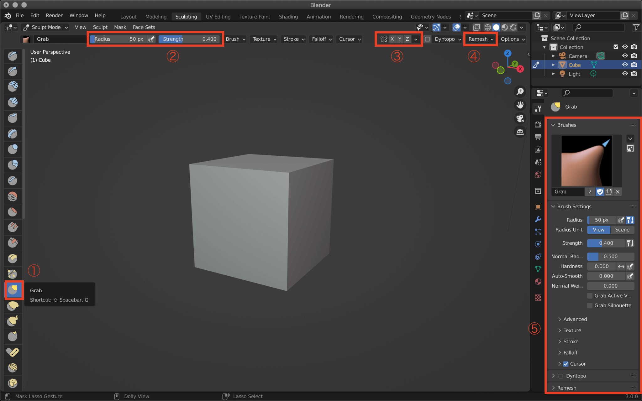 [Introduction to Blender] Basic Sculpting Operations | STYLY