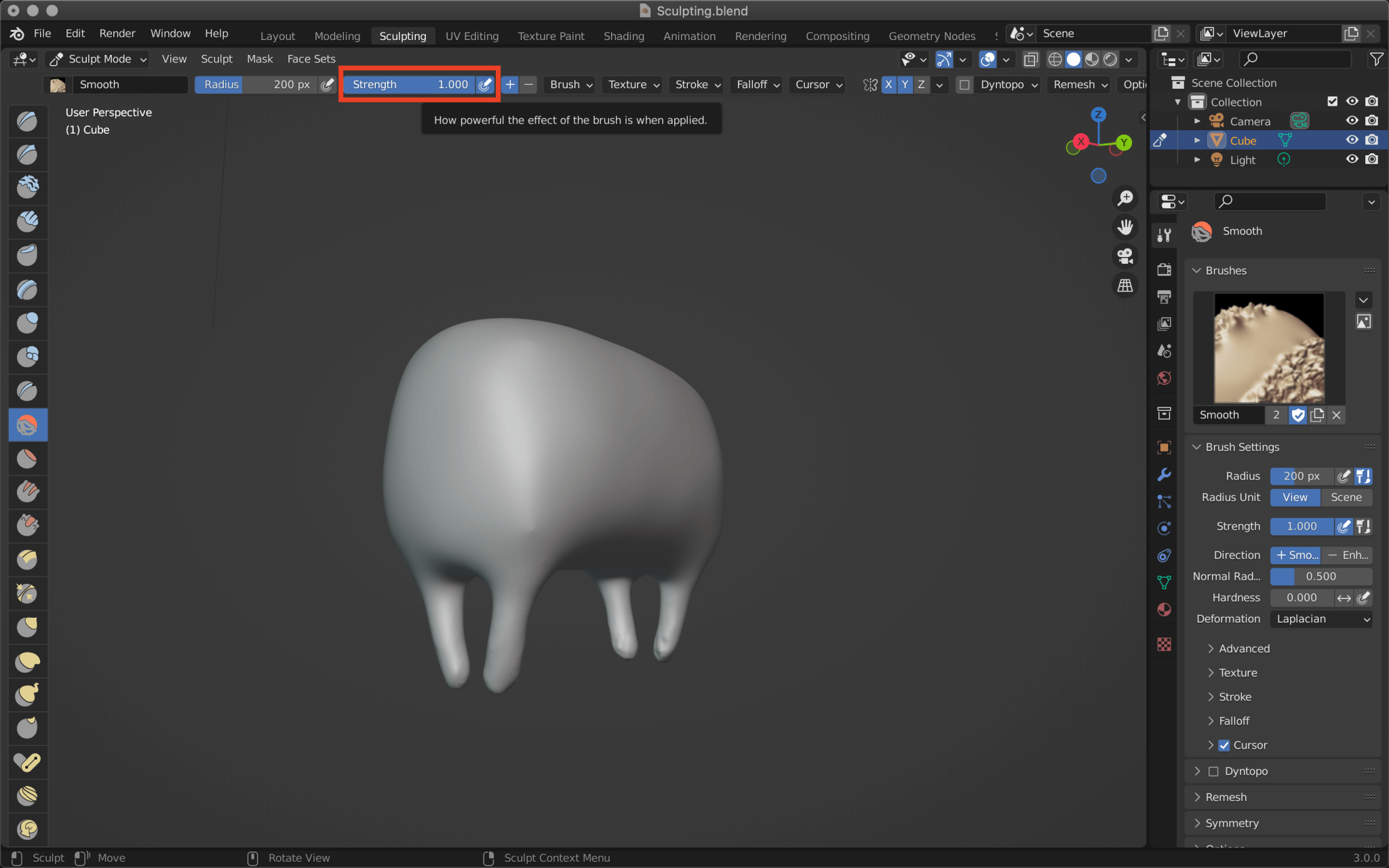 [Introduction to Blender] Basic Sculpting Operations | STYLY