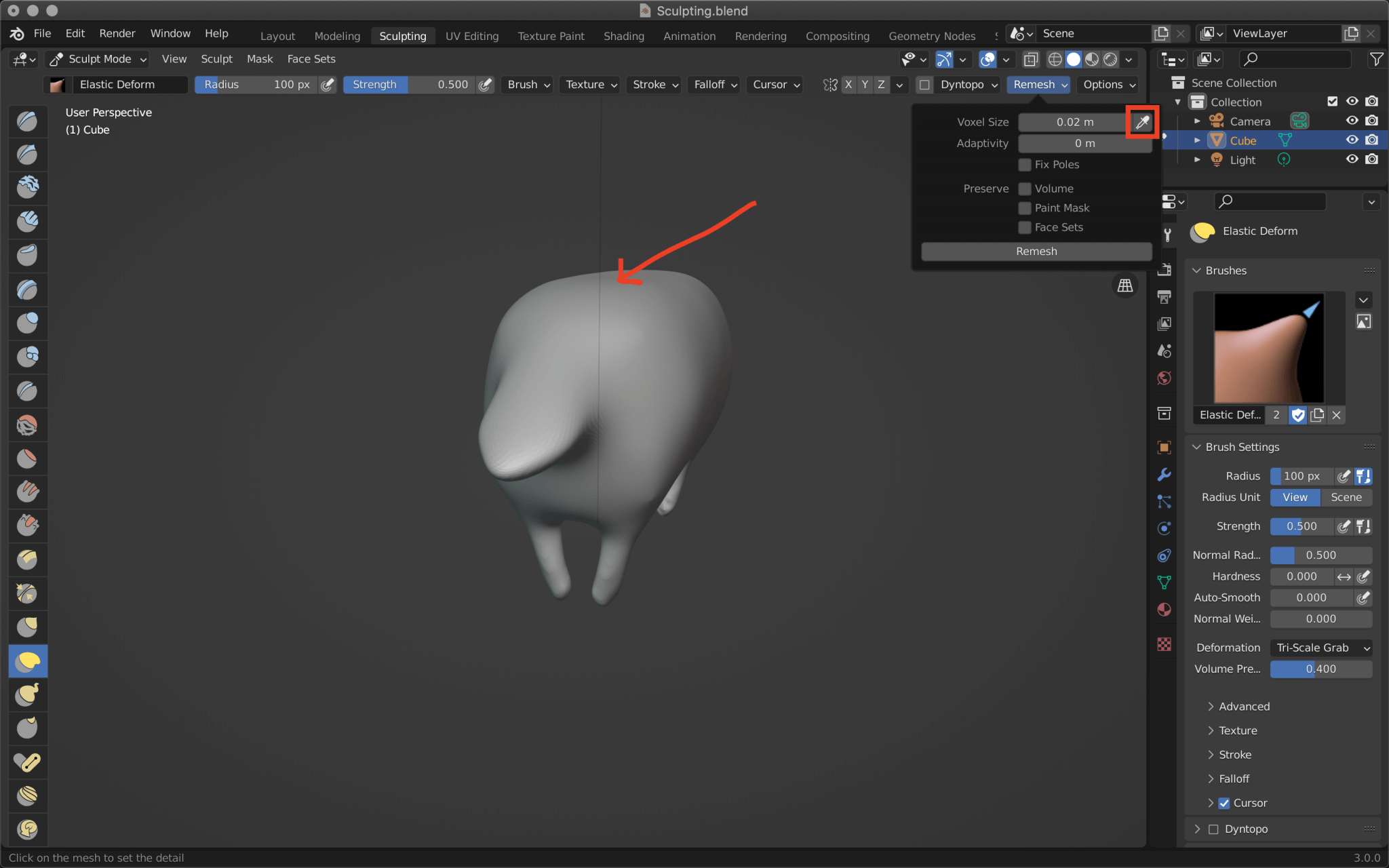 [Introduction to Blender] Basic Sculpting Operations | STYLY