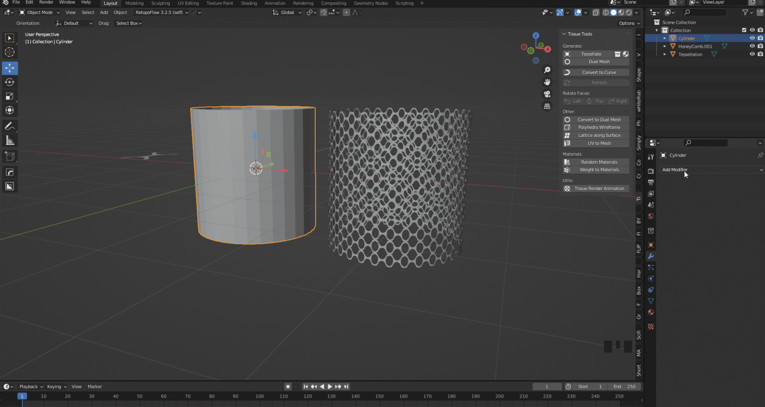 【Blender】How to create organic objects Tissue Tools - STYLY