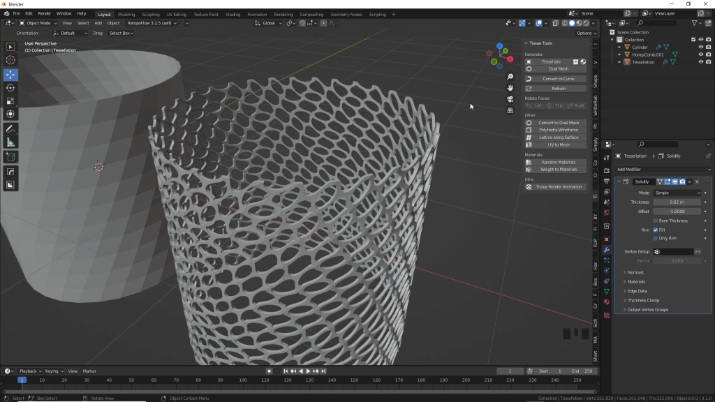 【Blender】How to create organic objects Tissue Tools - STYLY