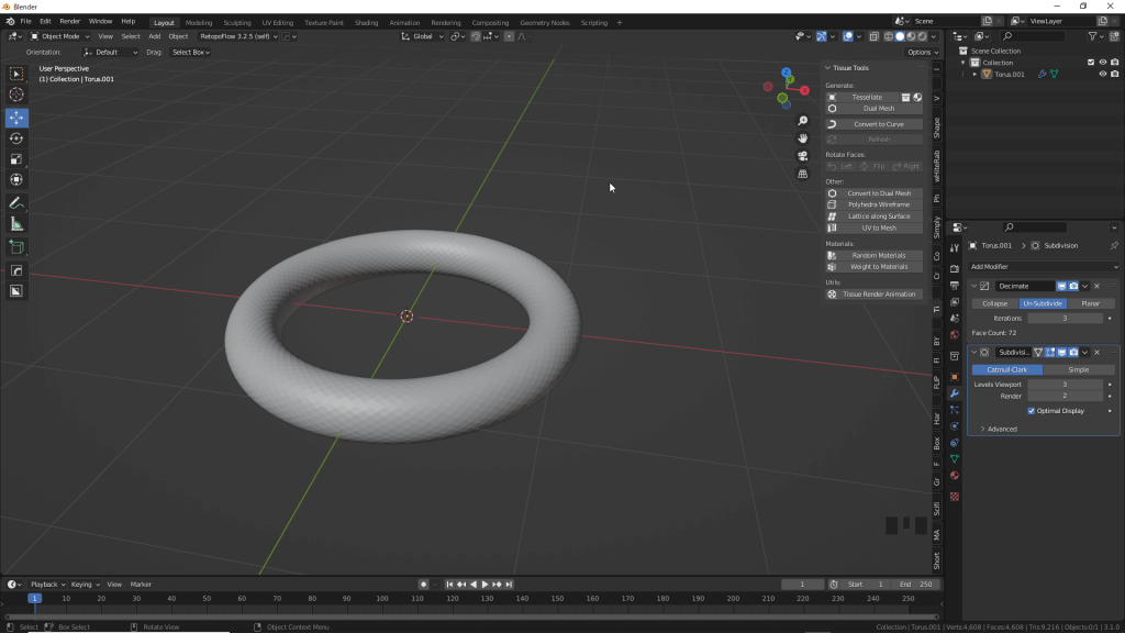 【Blender】How to create organic objects Tissue Tools - STYLY
