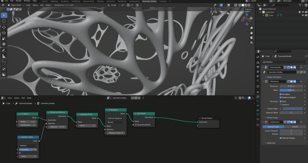 [Blender] Geometry Nodes: How to Create Organic Objects - STYLY