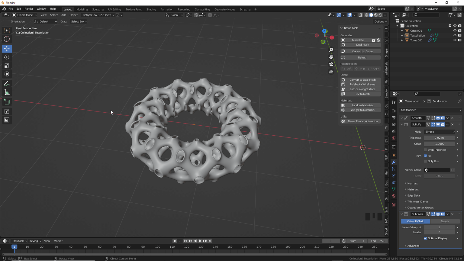 【Blender】How to create organic objects Tissue Tools - STYLY