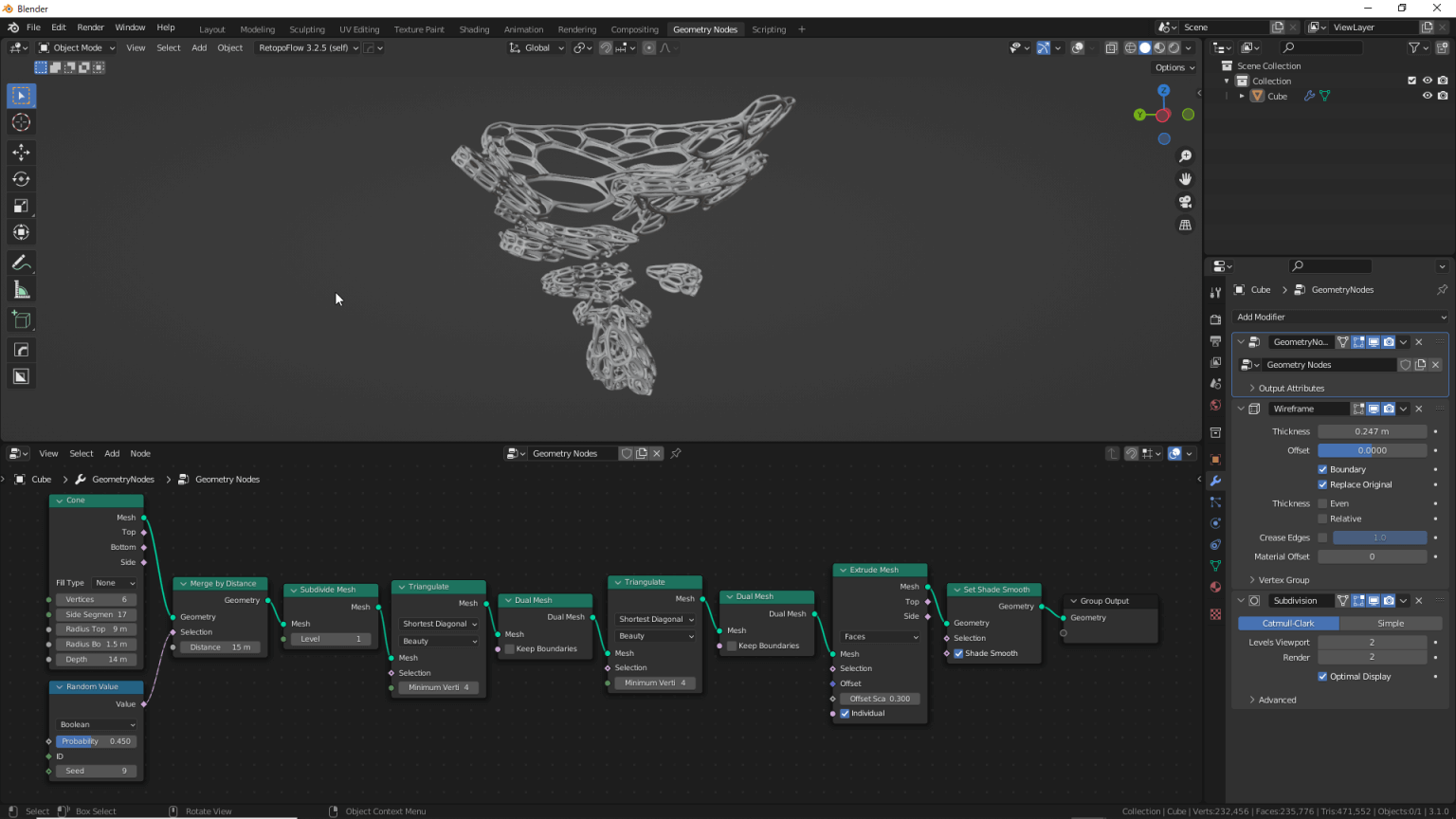 [Blender] Geometry Nodes: How to Create Organic Objects - STYLY