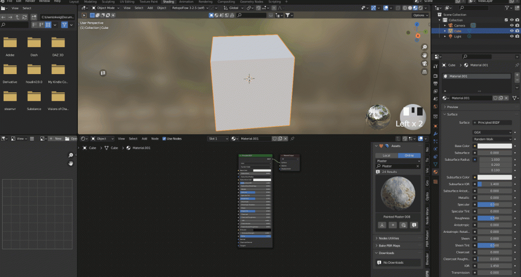 【Blender】無料アドオン「Easy PBR」でマテリアルを作成する方法