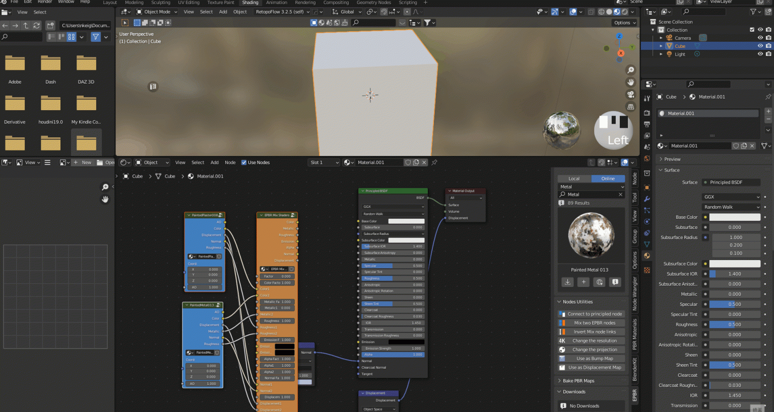【Blender】無料アドオン「Easy PBR」でマテリアルを作成する方法