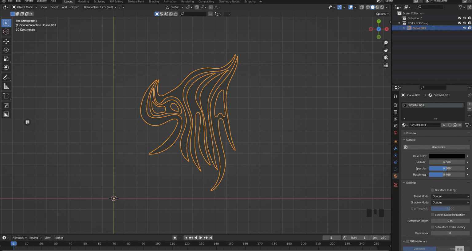 [Blender] How to Make 3D models of 2D Texts or Logos - STYLY
