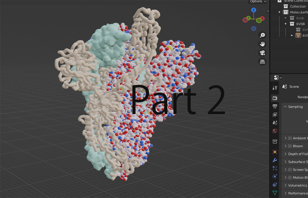 【Blender】Molecular Nodesで分子データを扱う方法（中編） - STYLY