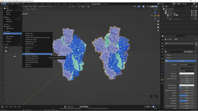 [Blender] How to Handle Molecular Data with “Molecular Nodes” Addon ...