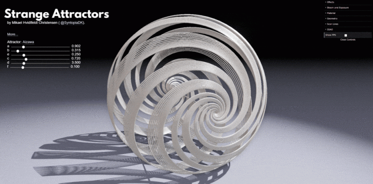 Web上でStrange Attractorを生成してエクスポートする方法