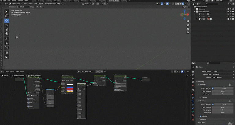 【Blender】Molecular Nodesで分子データを扱う方法（後編） - STYLY