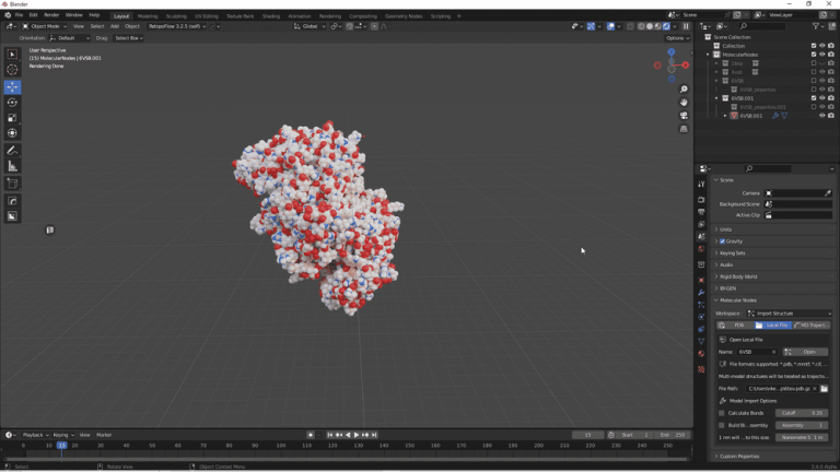 【Blender】Molecular Nodesで分子データを扱う方法（中編） - STYLY