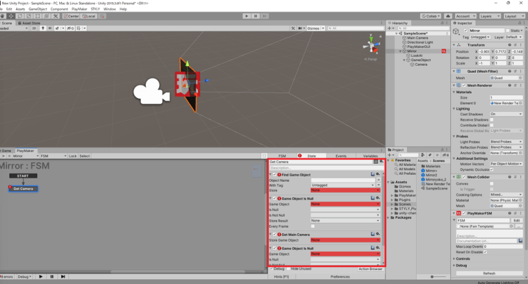 [Unity / PlayMaker] How to create a mirror with Render Texture ﻿- STYLY