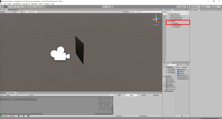 [Unity / PlayMaker] How to create a mirror with Render Texture ﻿- STYLY