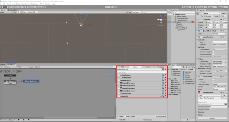 [Unity / PlayMaker] How to create a mirror with Render Texture ﻿- STYLY