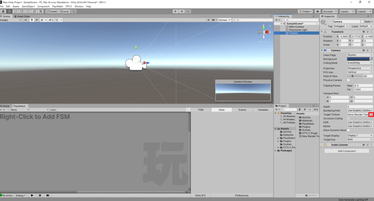 [Unity / PlayMaker] How to create a mirror with Render Texture ﻿- STYLY